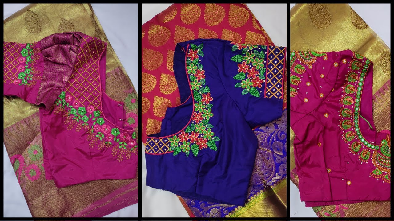 Computer Embroidery Work Blouses | Epi #8 | SS COMPUTER EMBROIDERY ...