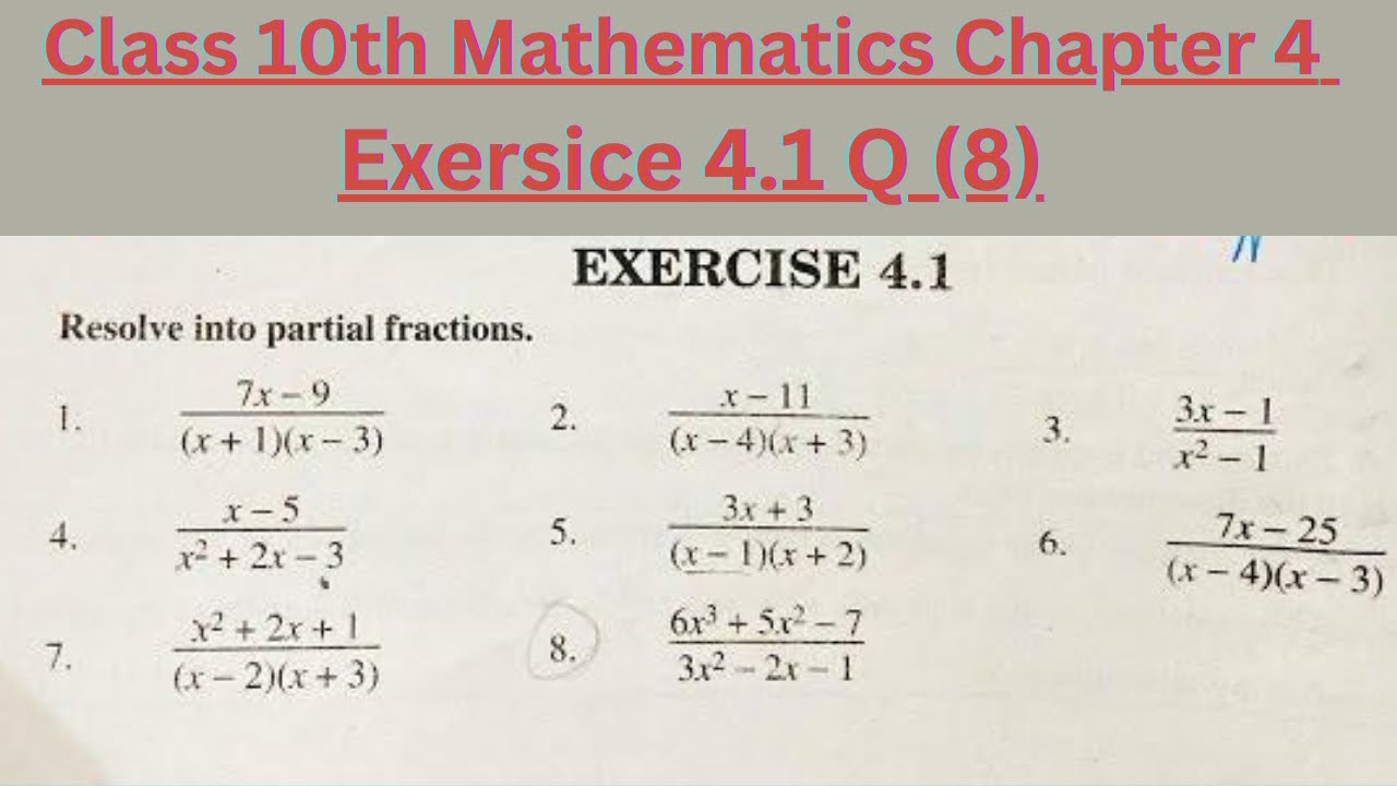 10 Maths Ex 4.1 Q8 | Class 10 mathematics Chapter 4 Exercise 4.1 Q8 ...