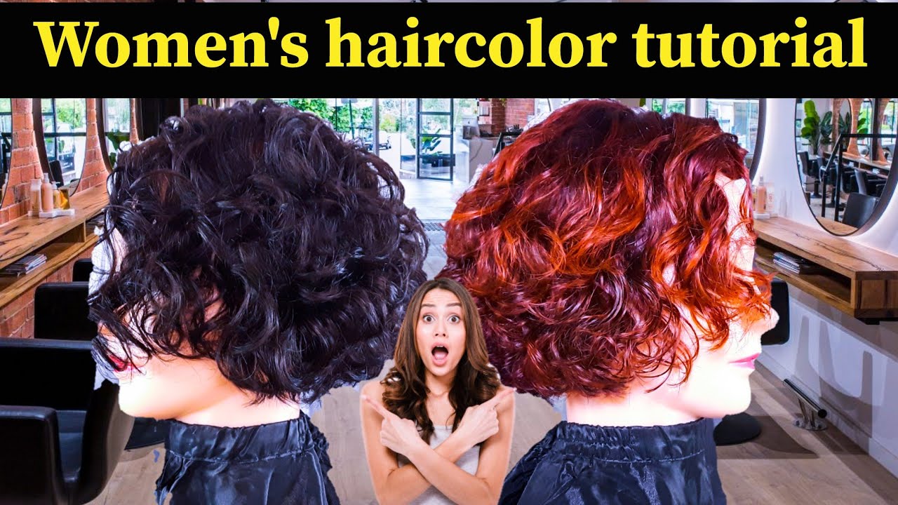 Women's Haircolor tutorial - YouTube
