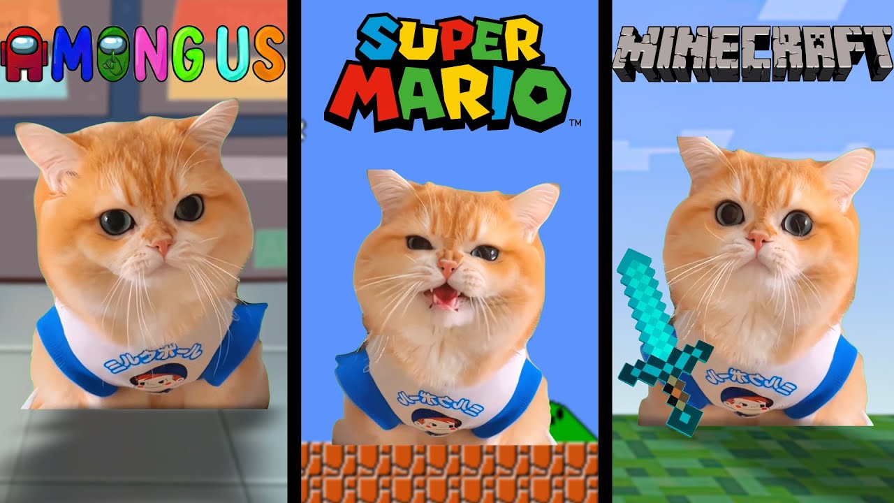 Cute cat meows UwU but in famous places - YouTube