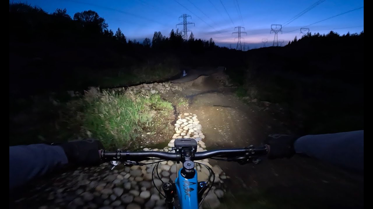 Power Lines MTB Trail Build Ep. 24 - Full Moon Night Ride - YouTube