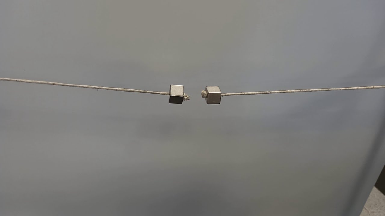 Super strong magnets hovering due to attraction! #physics - YouTube