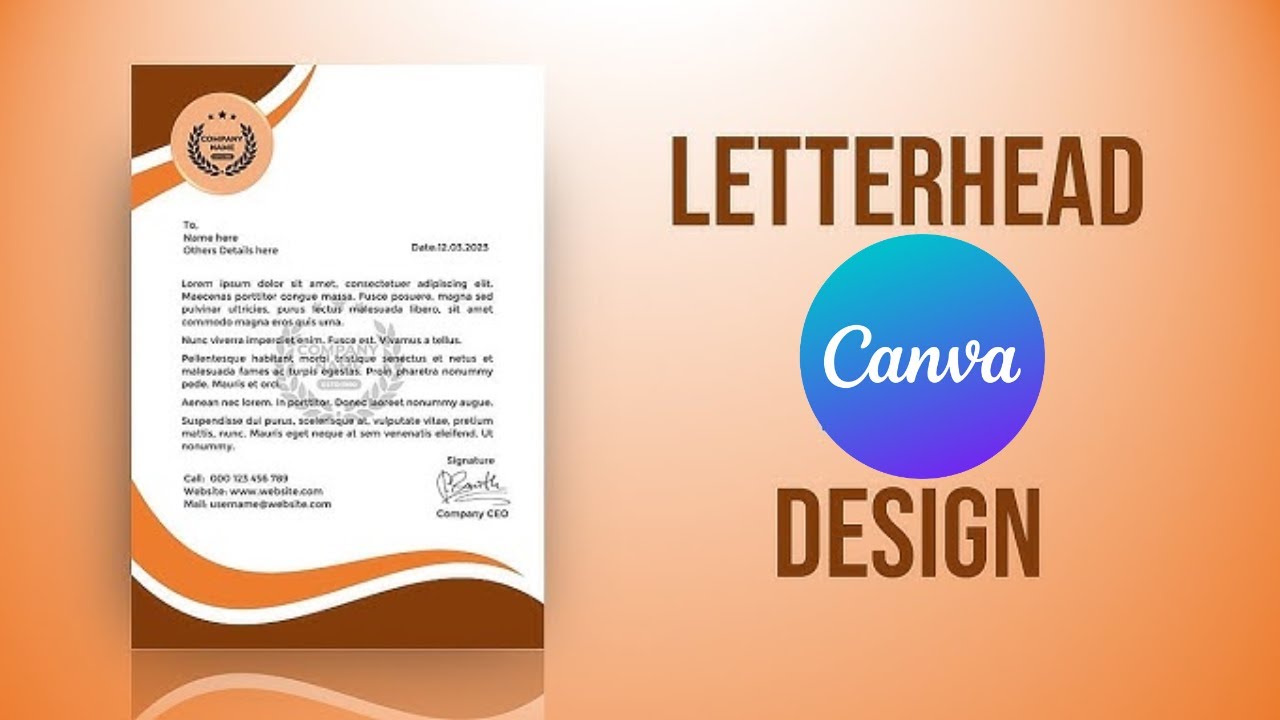 13 0 Designing a Letterhead - YouTube