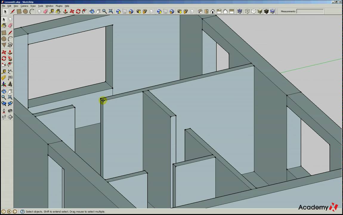 Google SketchUp 7.1 Lesson 01 part 01 - YouTube