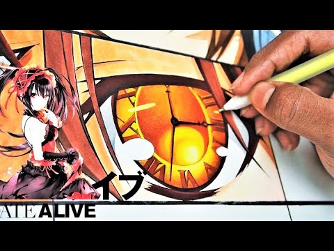 DRAWING Anime Eye !!! Kurumi Tokisaki (Date a live) - YouTube
