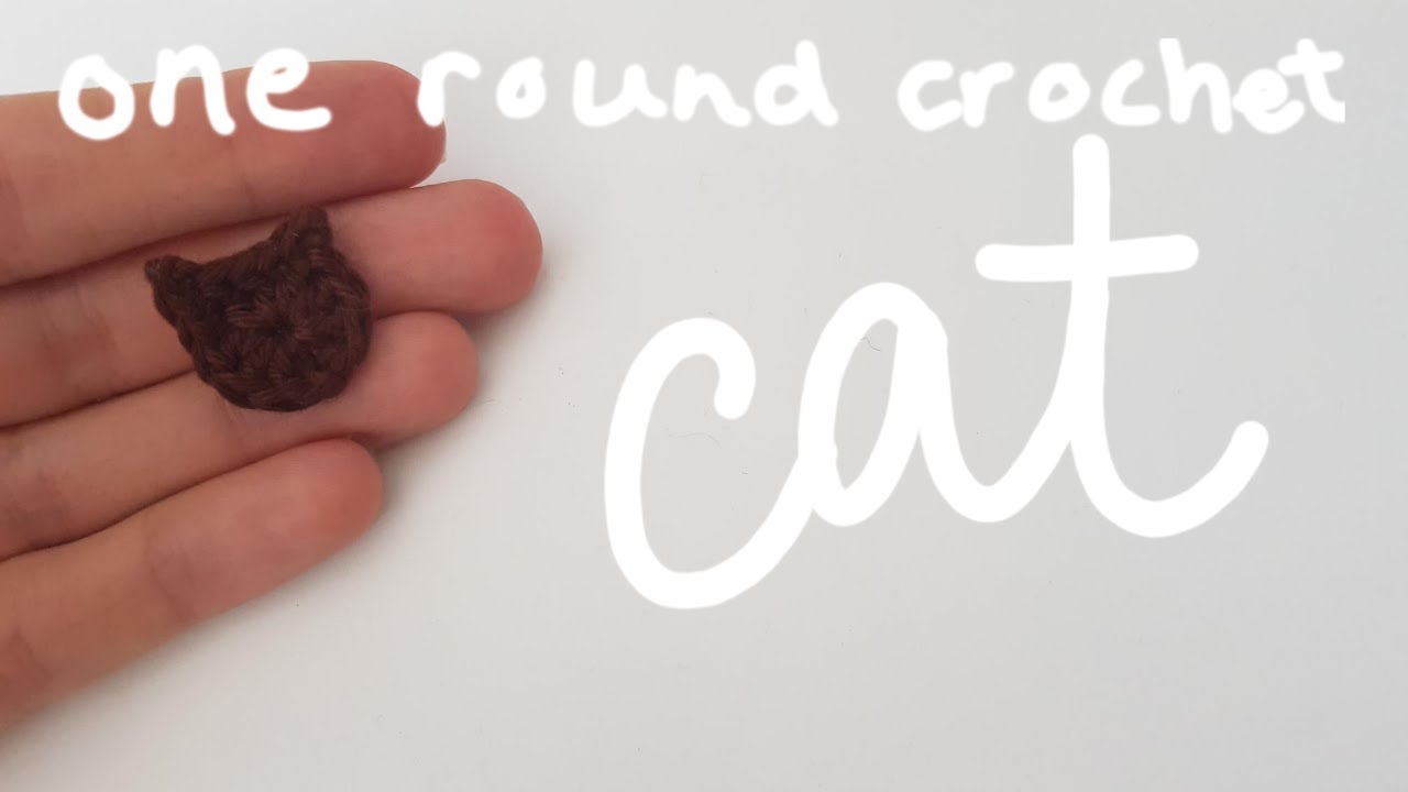 Free cat head applique, made in one row | full amigurumi crochet ...