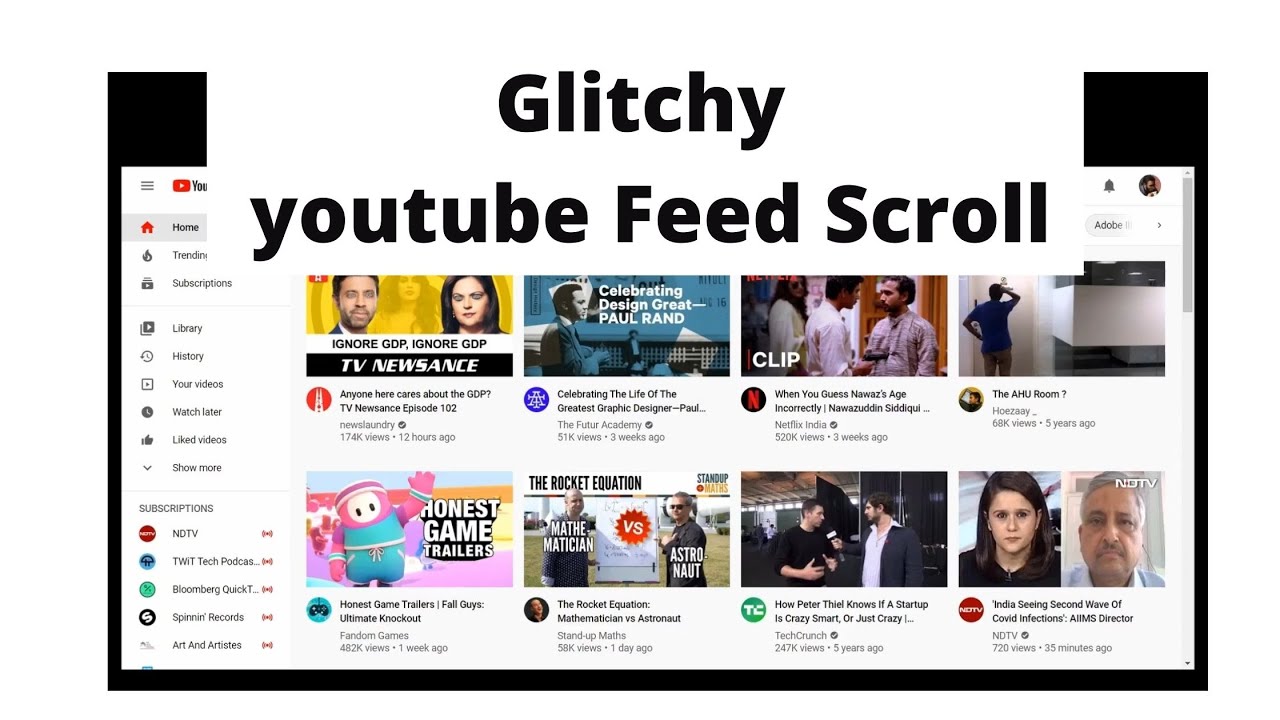 Youtube Scroll bar bug #youtube #glitch - YouTube