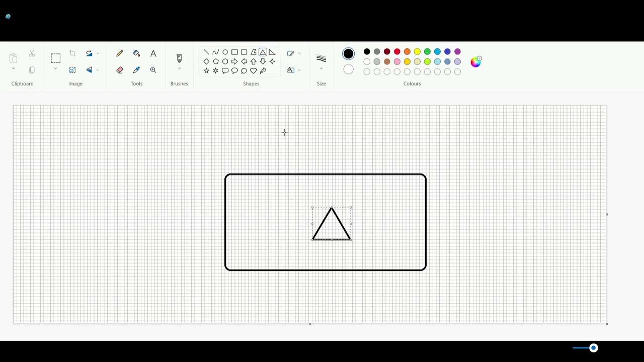 how to draw a youtube logo in paint online - YouTube