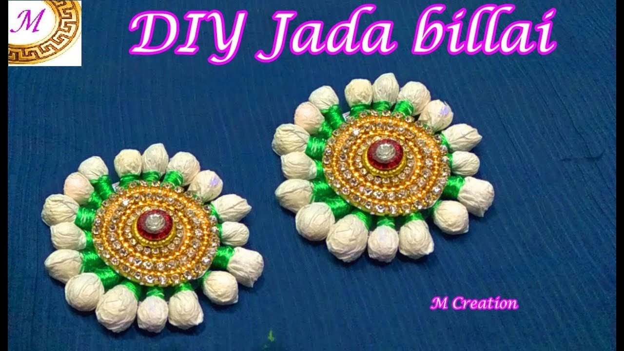 DIY jada billai/DIY wedding hair accessories making/Diy hair choti ...