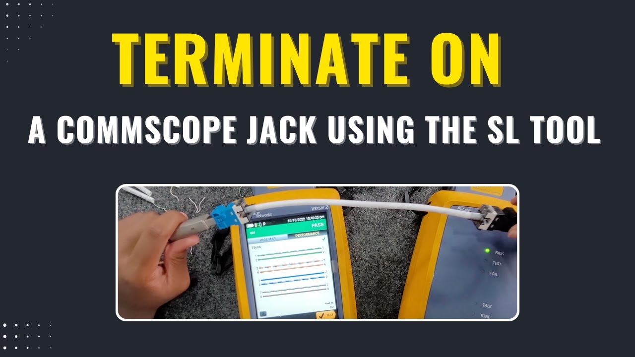 How to Terminate a CommScope Jack Using the SL Tool - YouTube