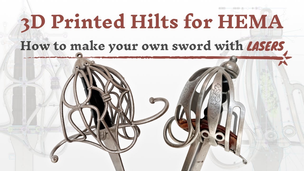 I 3D printed steel sword hilts, and you should too. - YouTube
