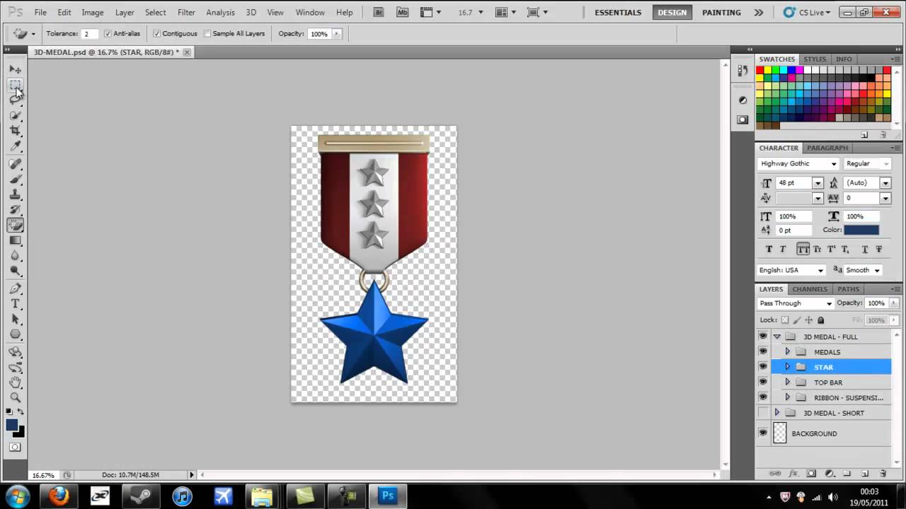 Photoshop Tutorial 2: How to make Medals? - YouTube