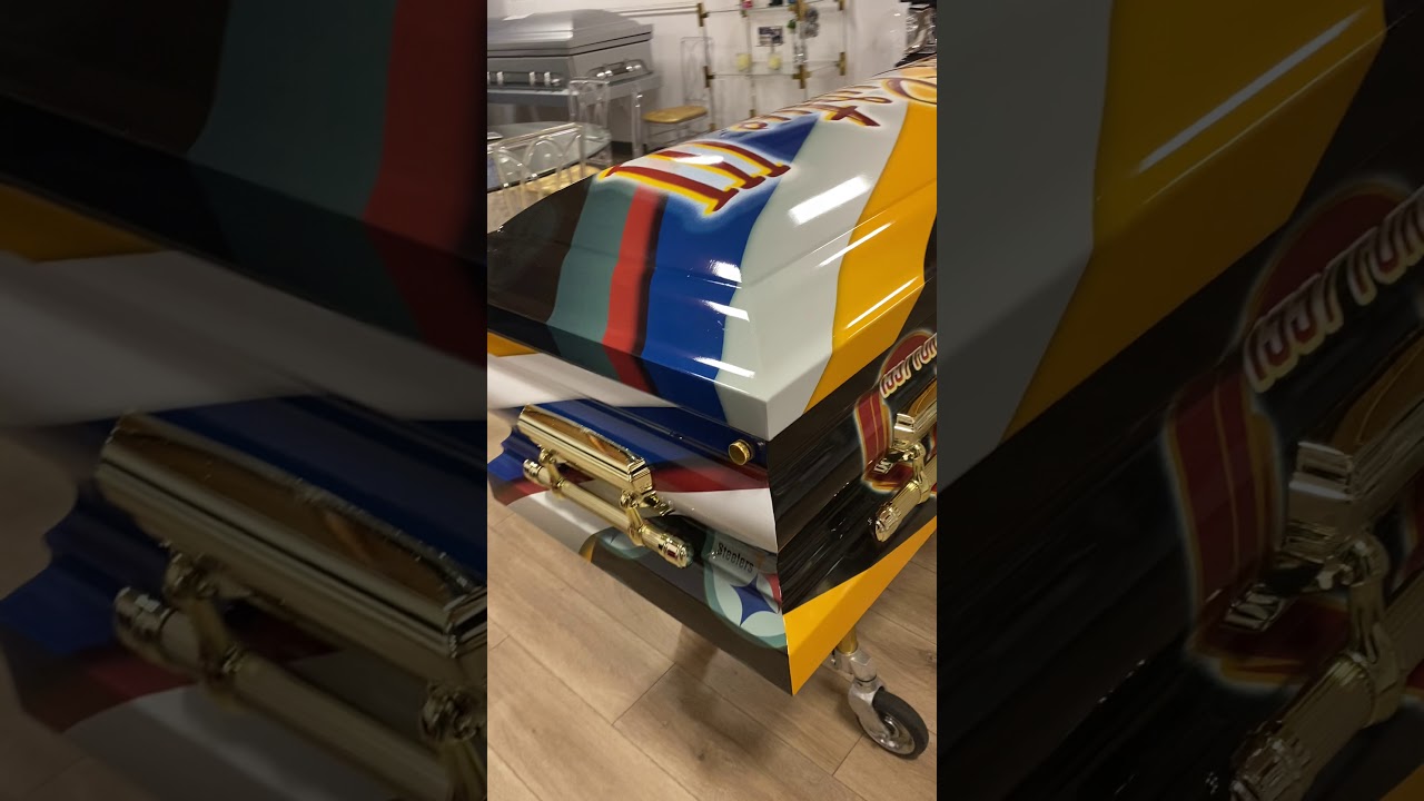 Custom Casket Wrap Steelers Fan Design - YouTube
