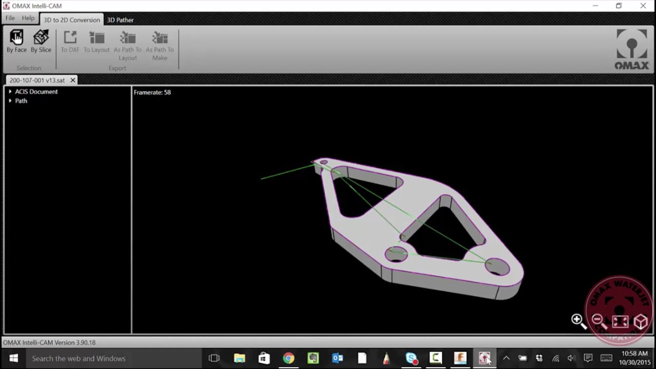 Fusion 360 & OMAX Intelli-CAM for 2D Abrasive Cutting - YouTube