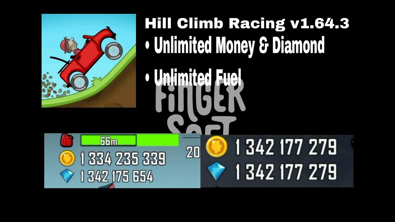 Terbaru Hill Climb Racing v1.64.3 Mod!! HCR Mod Unlimited Money!! Hill ...