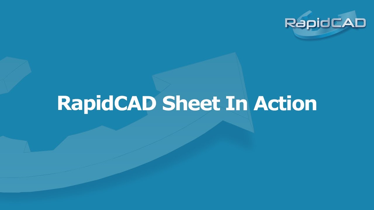 RapidCAD Sheet In Action-Sheet Metal - YouTube