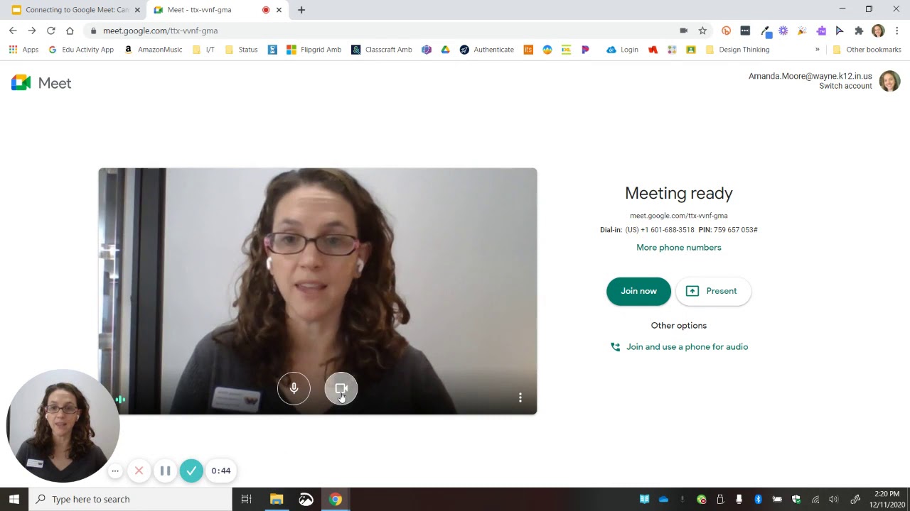 Connecting to Google Meet Camera Settings - YouTube