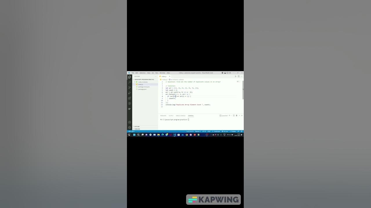 How To Count Duplicate Elements In An Array In Javascript Youtube