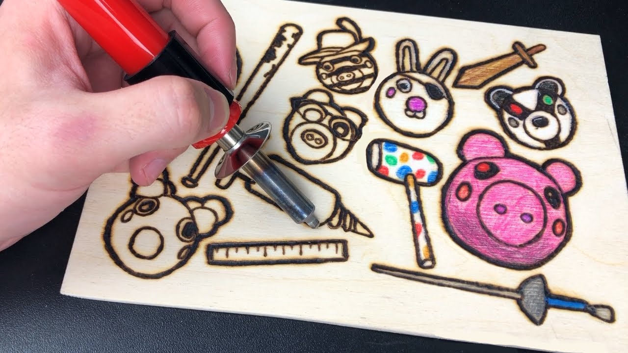 Roblox Piggy Characters Pyrography Art - YouTube