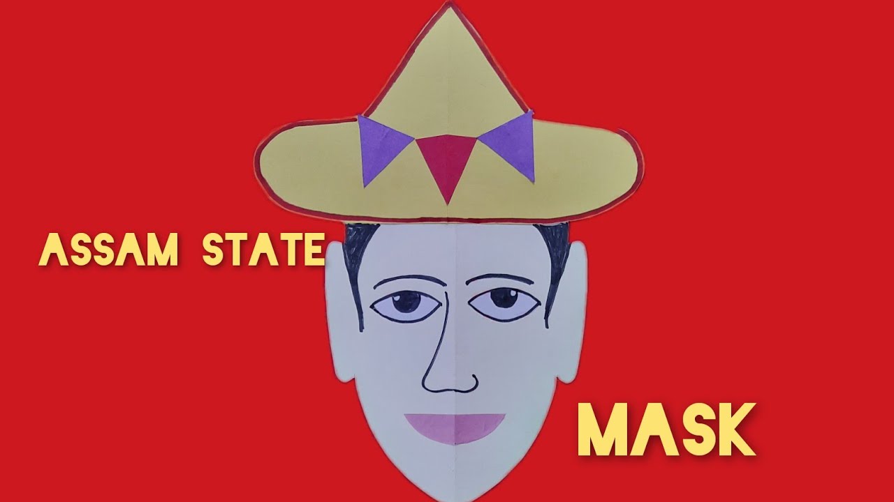 Assam Mask Paper craft tutorial- Republic Day art integrated activity ...