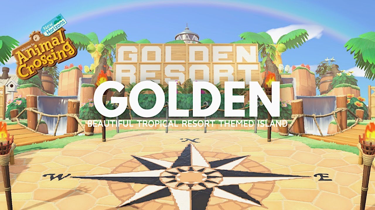 GOLDEN. || Animal Crossing New Horizons Island Tour. - YouTube