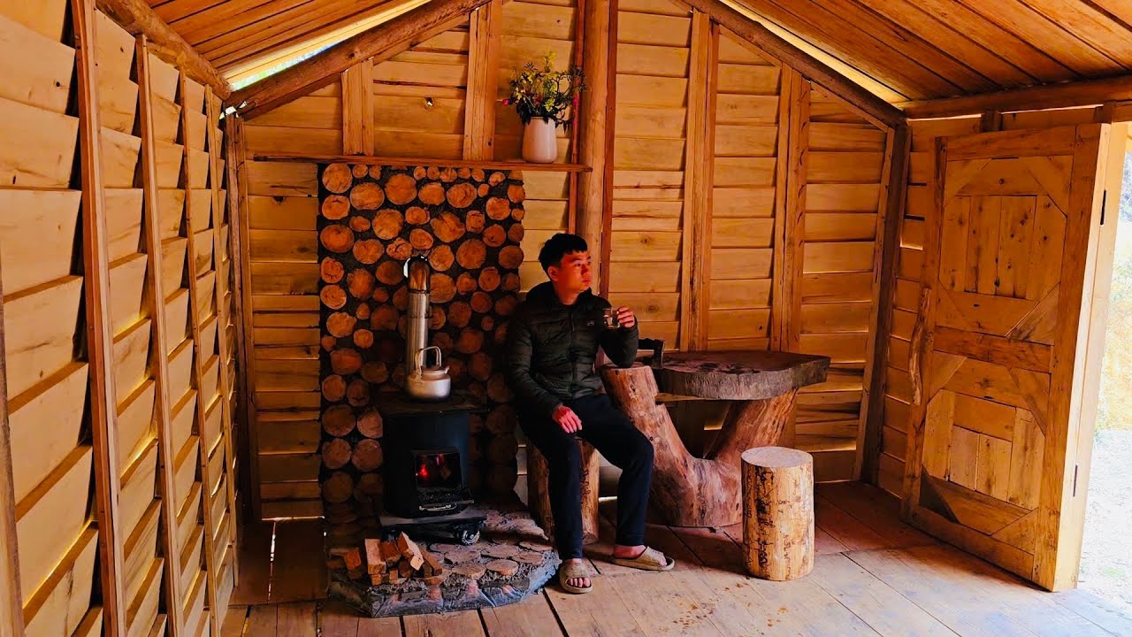 I FINALLY Built A Heating System In The Log Cabin | Alone In The Log ...