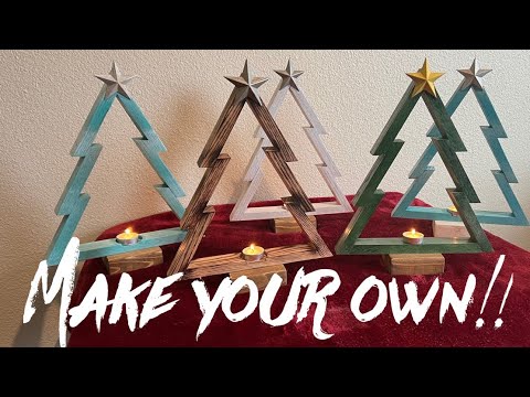 Christmas Trees made out of scrap wood (I sold out quick!) - YouTube