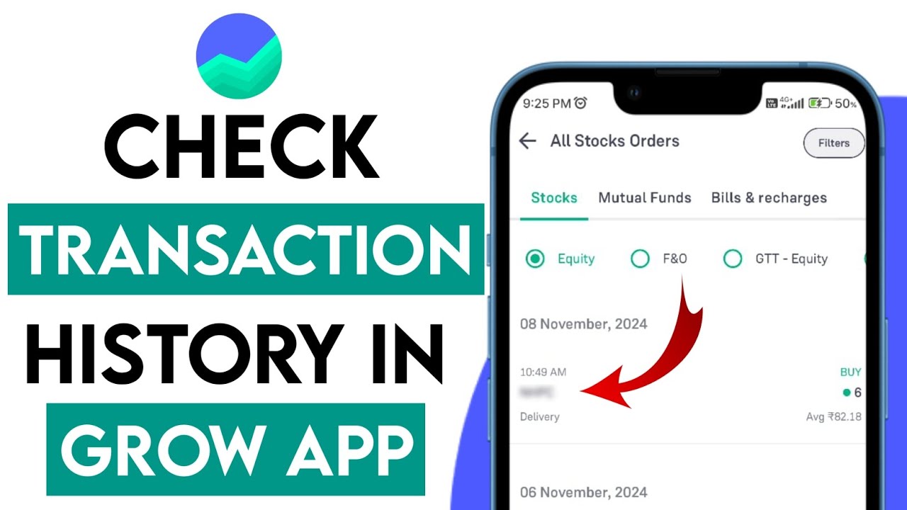 How to check Stock Buy and sell Transaction history in Groww App | How ...