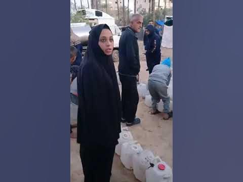 GPAA Water Distribution Abu Eissa Camp Deir El Balah, 1 January 2025 - YouTube