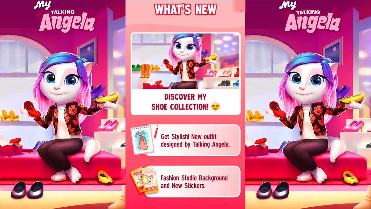 My Talking Angela NEW UPDATE | SHOE Collection! NEW Outfit Designed ...