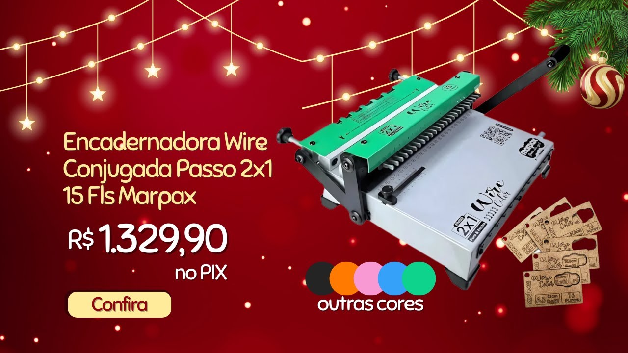Lançamento! Encadernadora Wire Color 2x1, comprou ganhou brinde 😍 ...