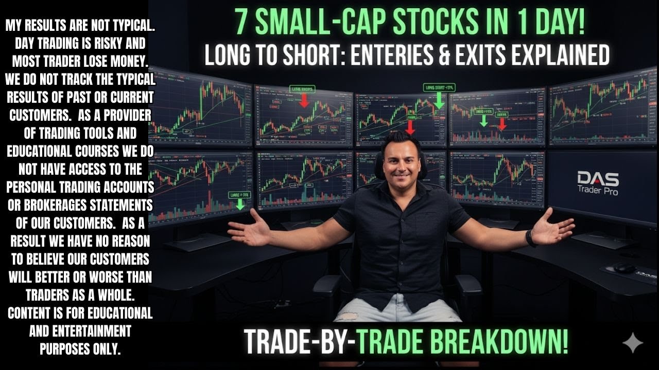 Trading 7 Small Cap Stocks in One Day Longs & Shorts on DAS Trader ...