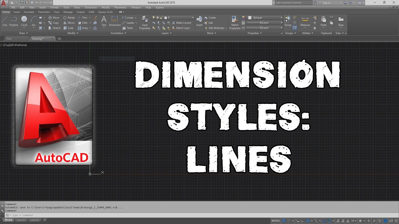 AutoCAD Dimension Styles Lines YouTube AutoCAD Dimension Styles Lines YouTube