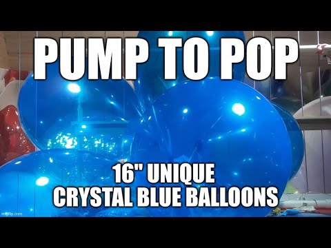 PUMP to POP - 16" Unique Crystal Blue Balloons - YouTube