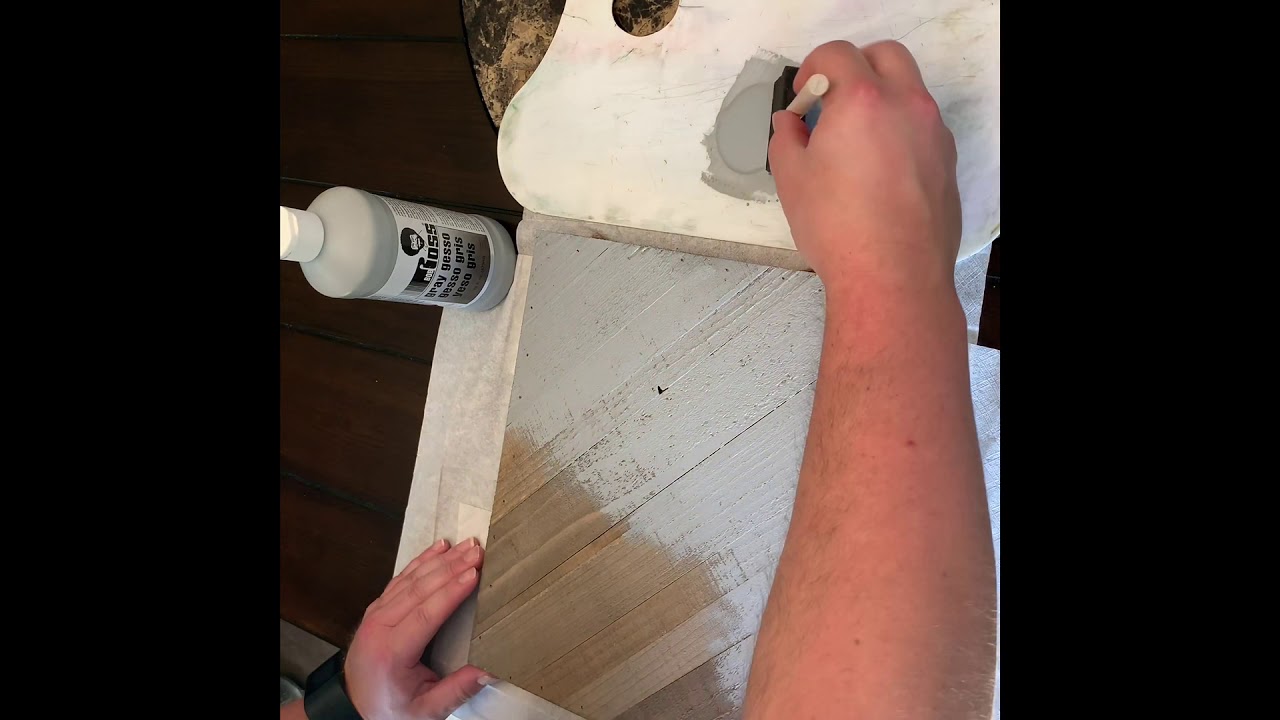 How To Apply Gesso To Wood As A Base For Oil Painting - YouTube