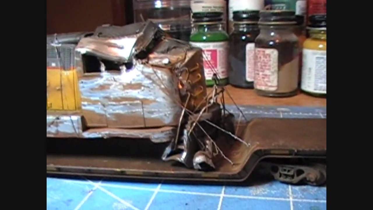 01.16.10 Weathered Depressed Center Flat Car with load by ...