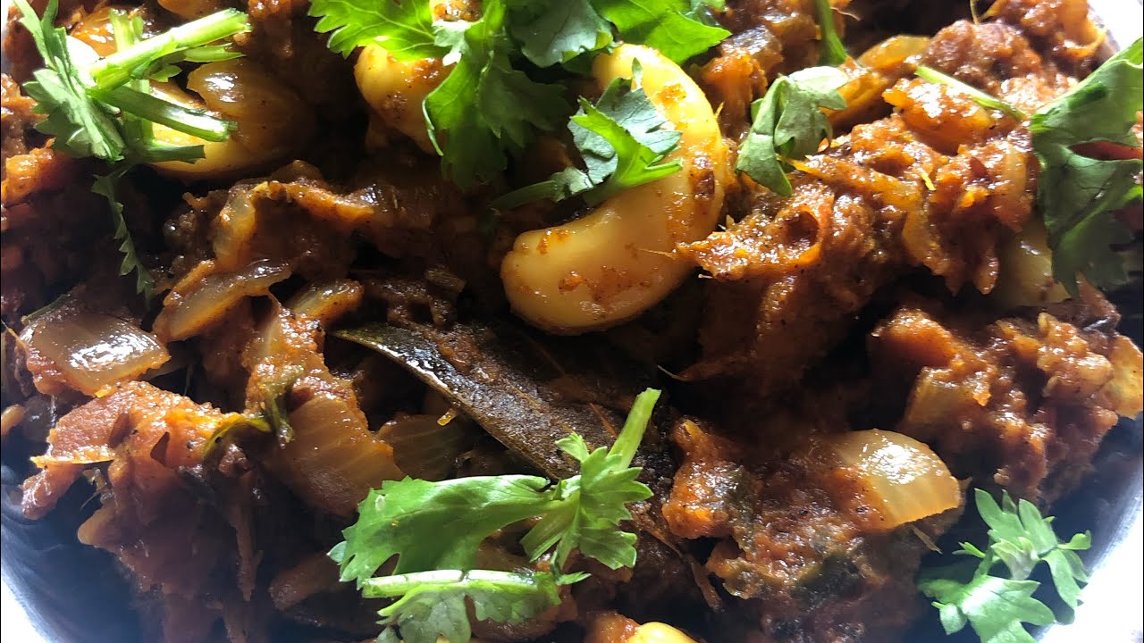 Cashew Mutton varuval recipe/ village style mutton varuval/ old style ...