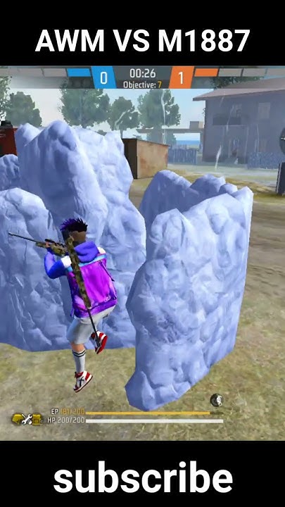 Free Fire Game Play 1 vs 1 Awm vs M1887 #freefire #shorts - YouTube