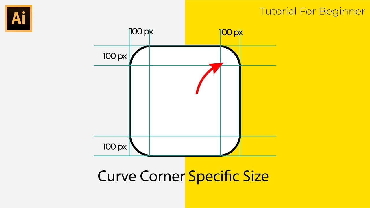 Trick to Make Curved Corners with a Specific Size - Adobe IIlustrator ...