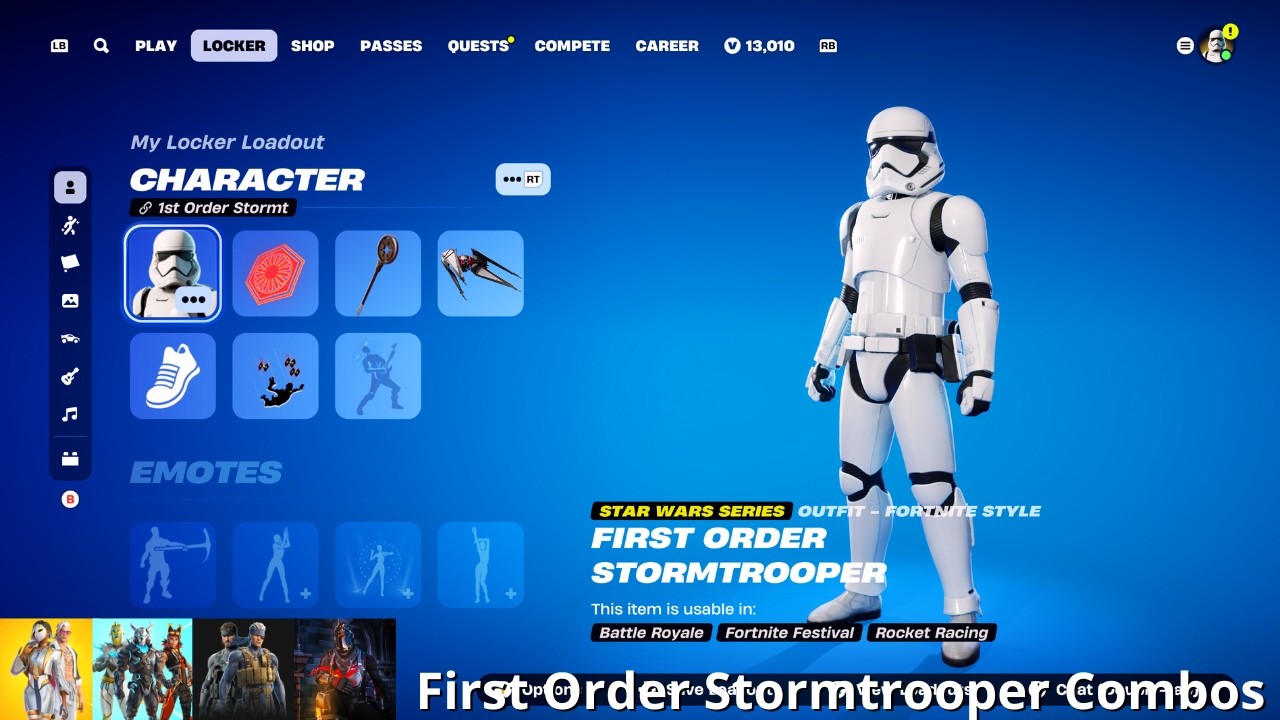 First Order Stormtrooper Skin Combos (Fortnite Battle Royale) - YouTube