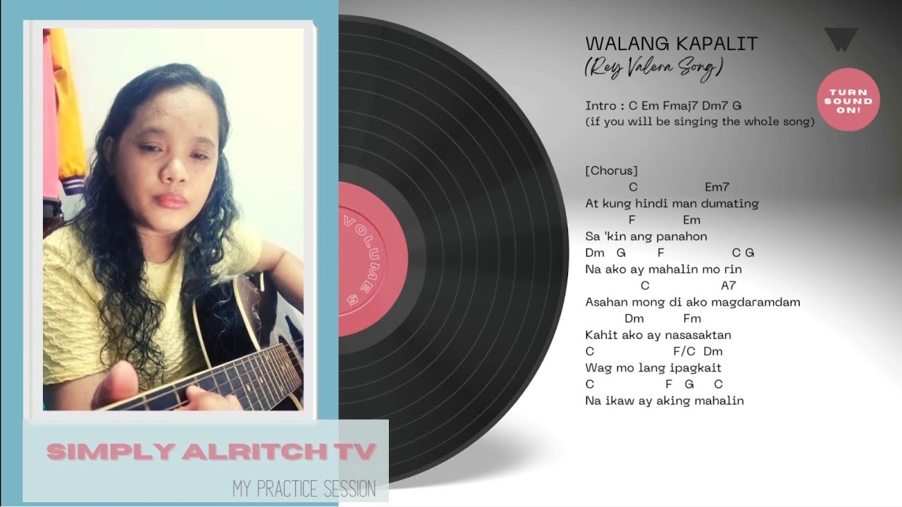Walang Kapalit Acoustic Cover with Lyrics and Chords Guide | Rey Valera ...
