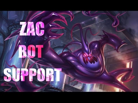 League of Legends Zac Bottom Support - YouTube