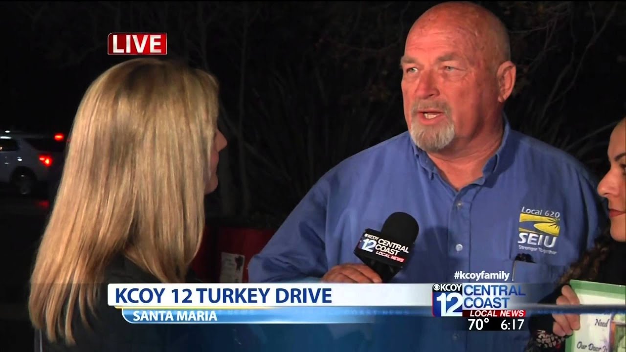 KCOY Turkey Drive SEIU Check Presentation - YouTube