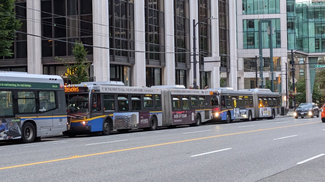 Translink Firework bus specials in downtown - YouTube