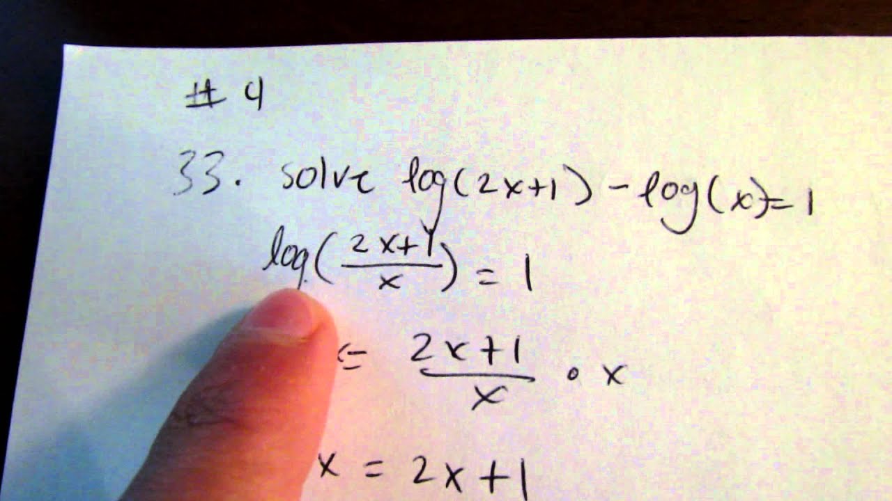 How To Solve A Log Equation Using Quotient Rule YouTube How To Solve A Log Equation Using Quotient Rule YouTube