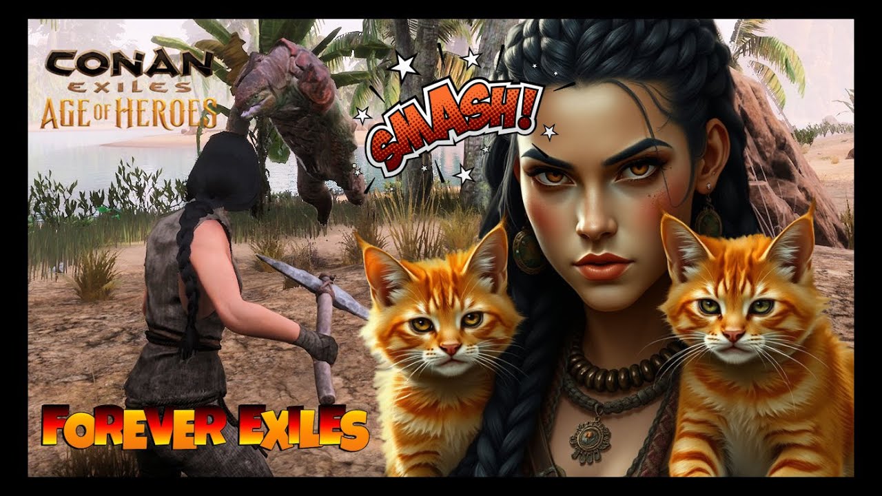 🏡 Let's BUILD our FIRST BASE and level up: Age of Heroes, Conan Exiles ...