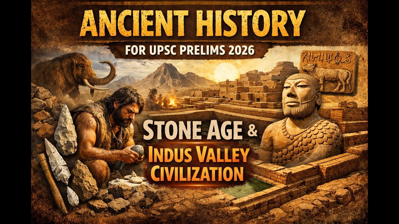 Stone Age & Indus Valley Civilization 🔥 Complete Coverage | UPSC ...