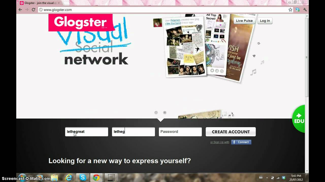 Glogster Sign Up Tutorial - YouTube