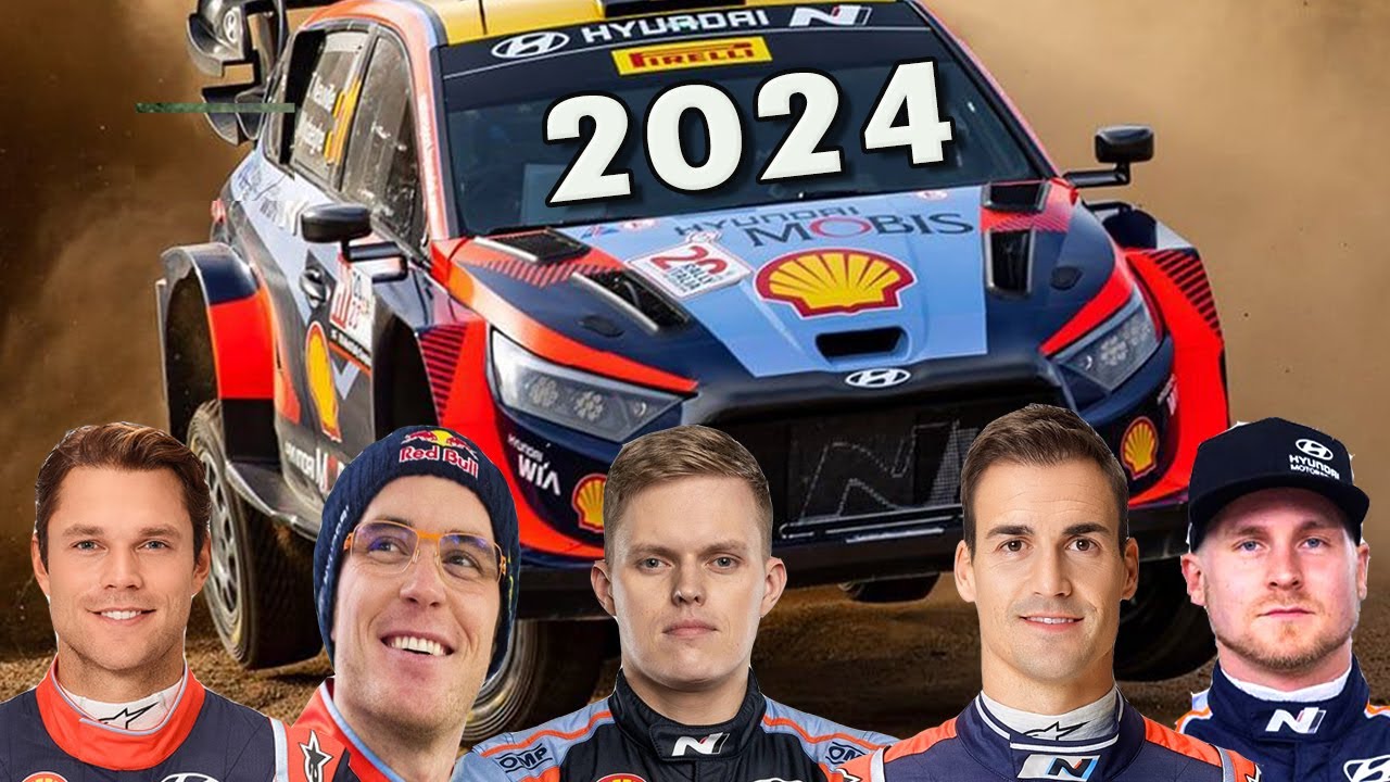 WRC 2024 Hyundai Line-Up | Andreas Mikkelsen - Dani Sordo - Lappi - Ott ...