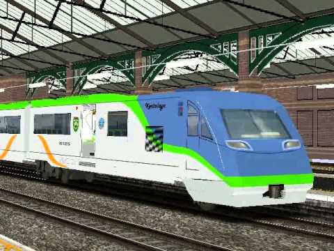 OpenBVE RailBus project - Kertalaya stop at Lembang Station - YouTube